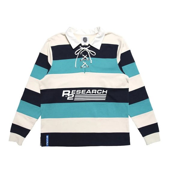 Lrg | Shirts | Round Two X Lrg Heritage Nautical Long Sleeve Blue Cream ...